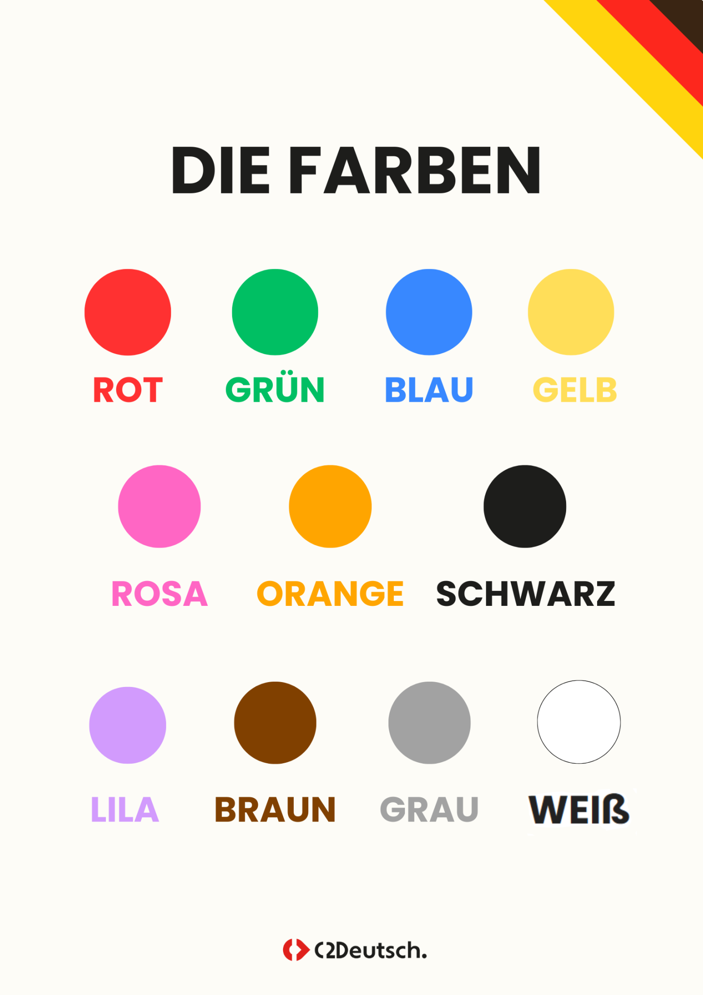 Los colores en alemán | C2 Deutsch